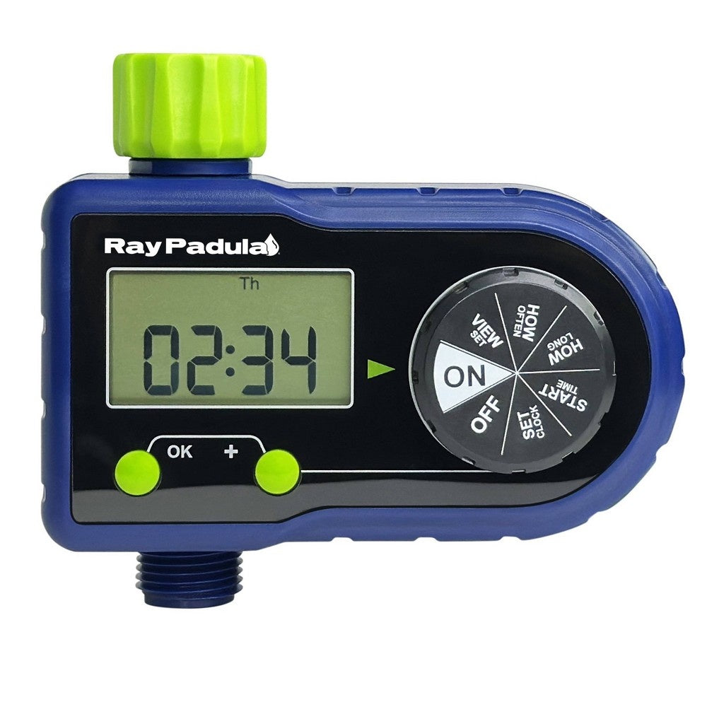 Ray Padula 1-Zone Electronic Sprinkler Timer: Digital Display – 360 N One